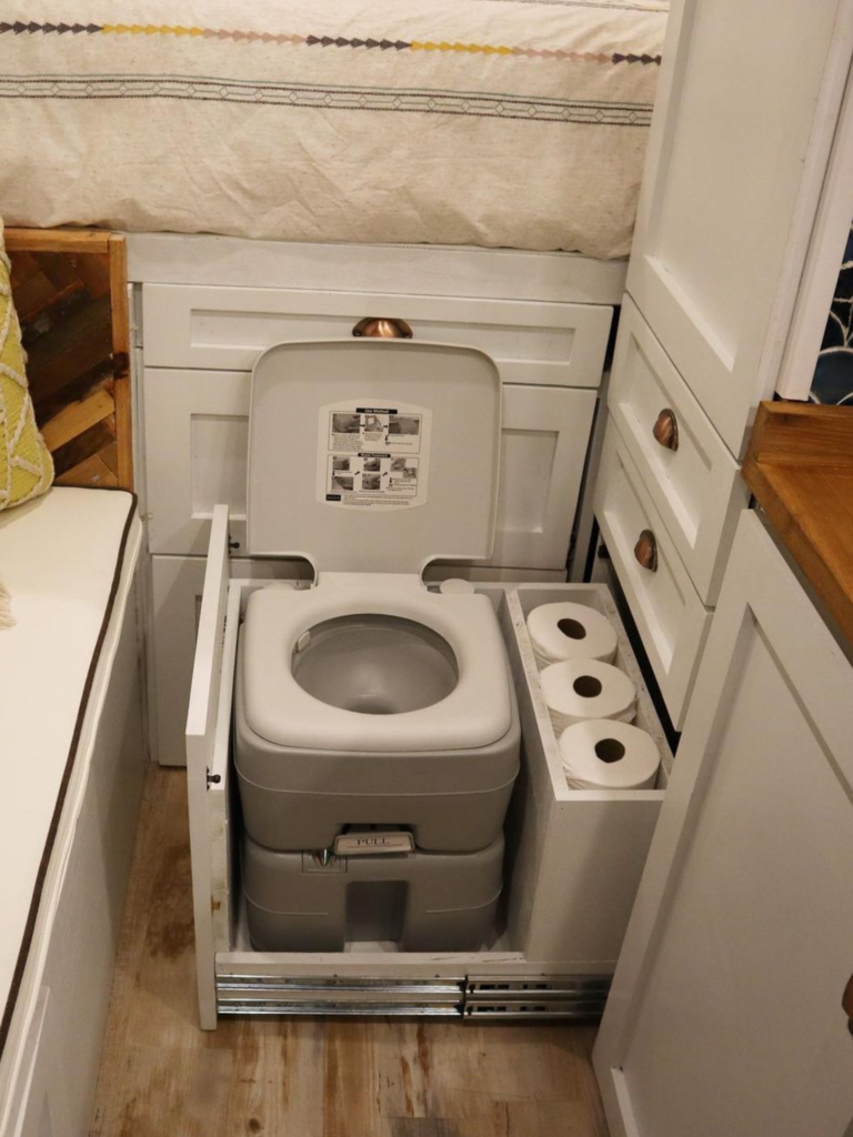 6 Camper Van Bathroom Options for Van Life - ExploreVanX